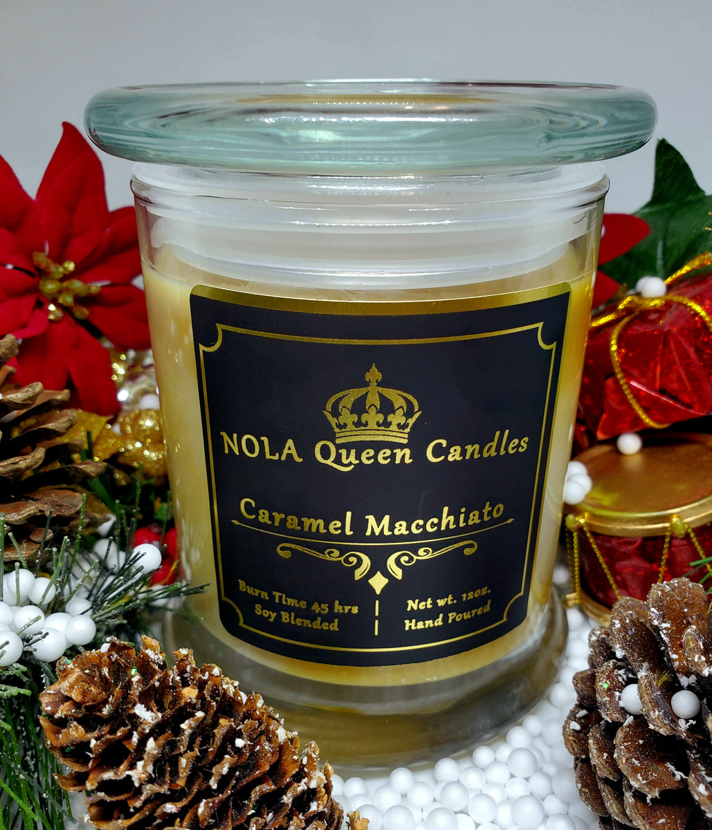 Caramel Macchiato Scented Handmade Soy Blend Candle – Nola Queen ...
